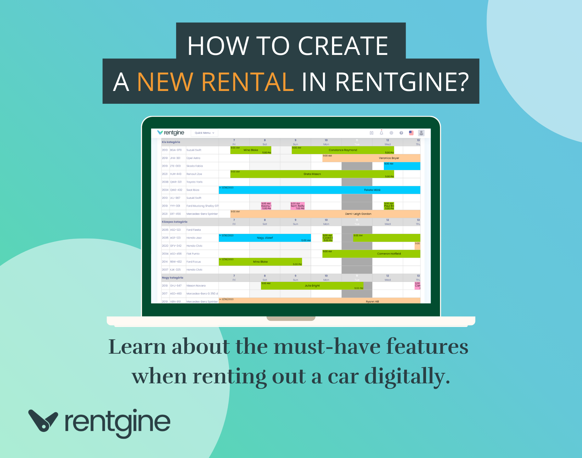 Must-Have Features When Renting Out a Car Digitally - Blog - Rentgine ...